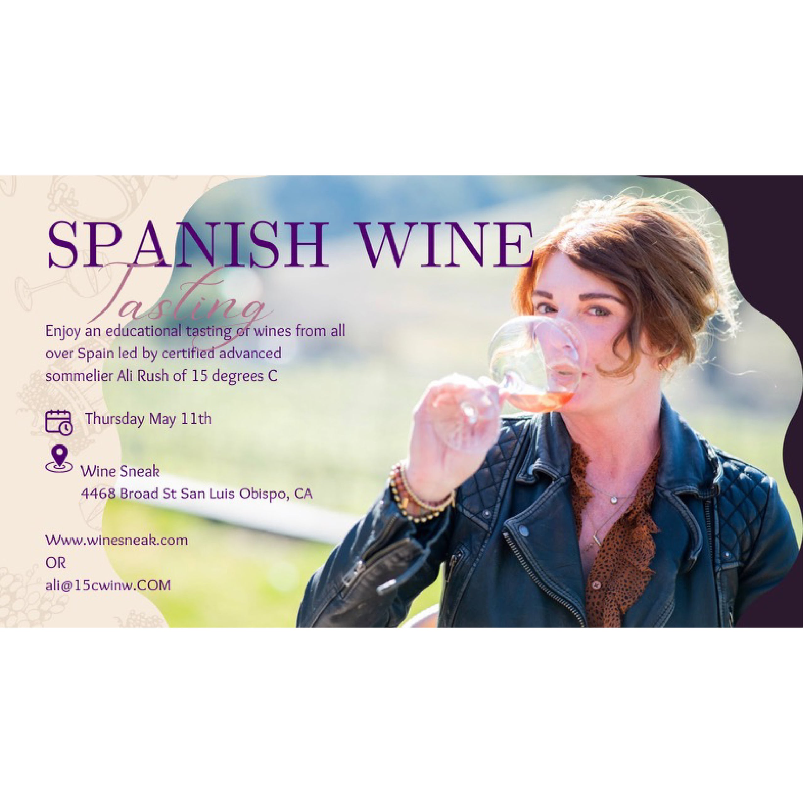 PAST EVENT - Spanish Wines with Ali Rush of 15 Degrees C | WineSneak